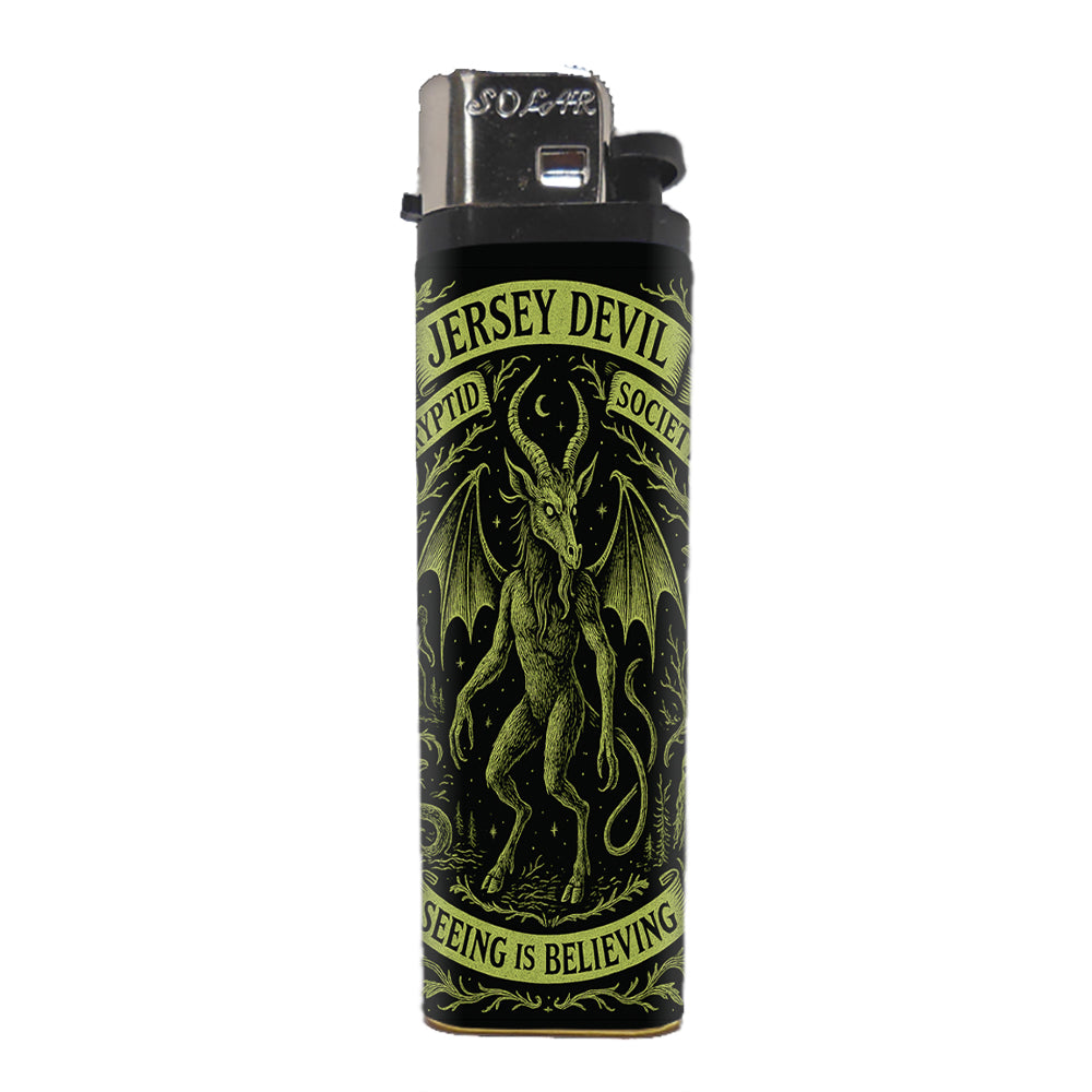 Jersey Devil Cryptid Society Basic Lighter – Shady Front