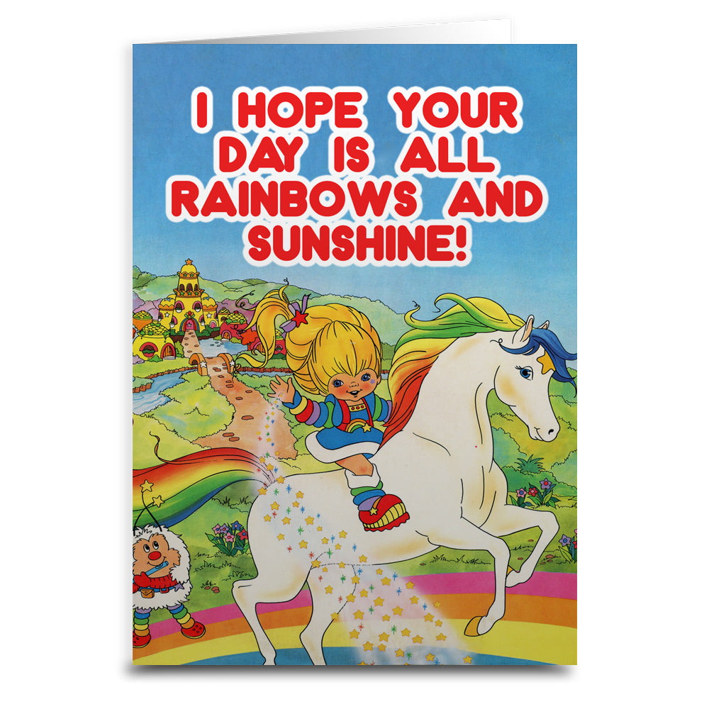 Rainbow Brite "I Hope Your Day Is All Rainbows" Card – Shady Front