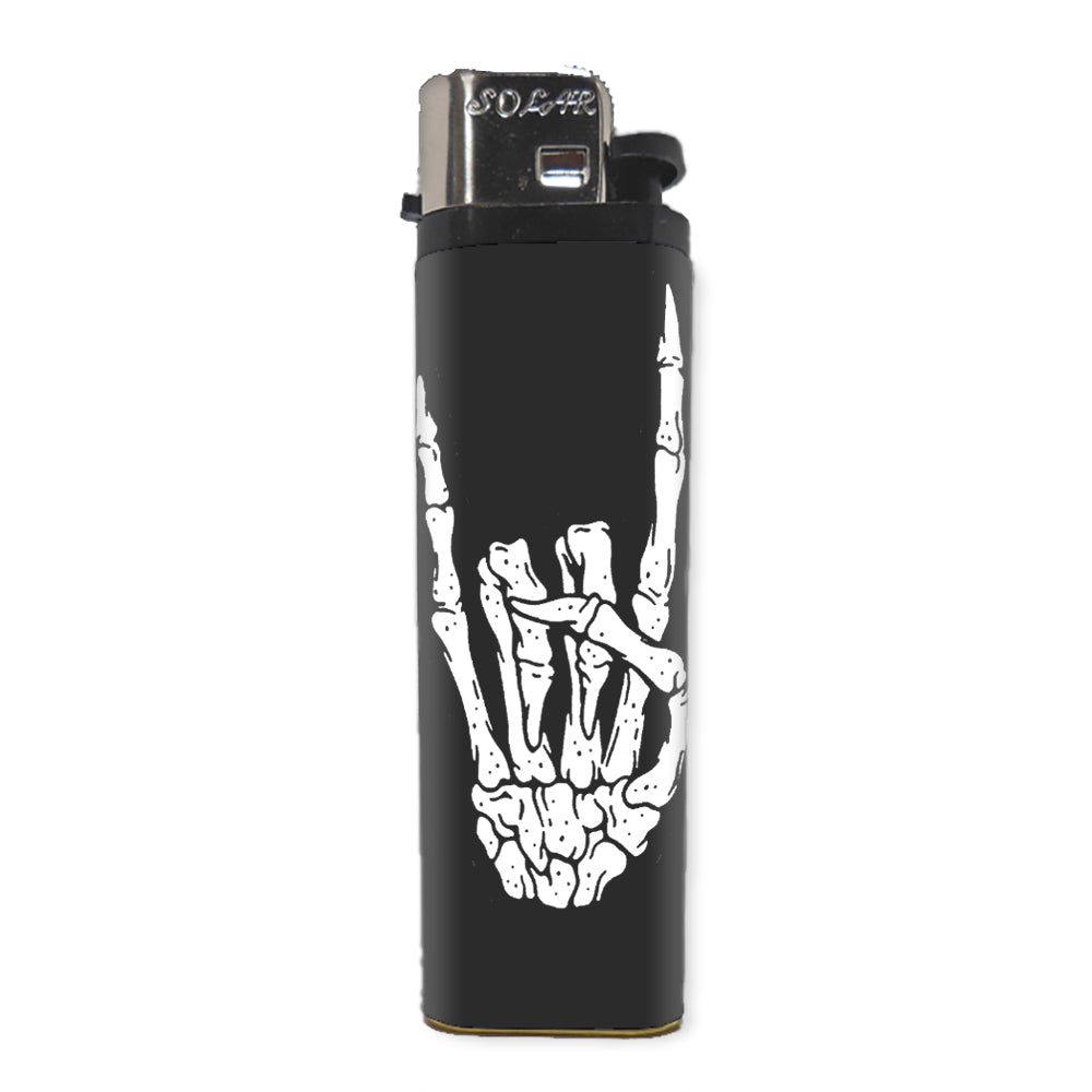 Skeleton Rock Hand Basic Lighter – Shady Front