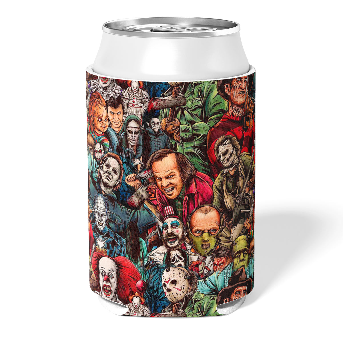 Horror Collage Can Cooler – Shady Front