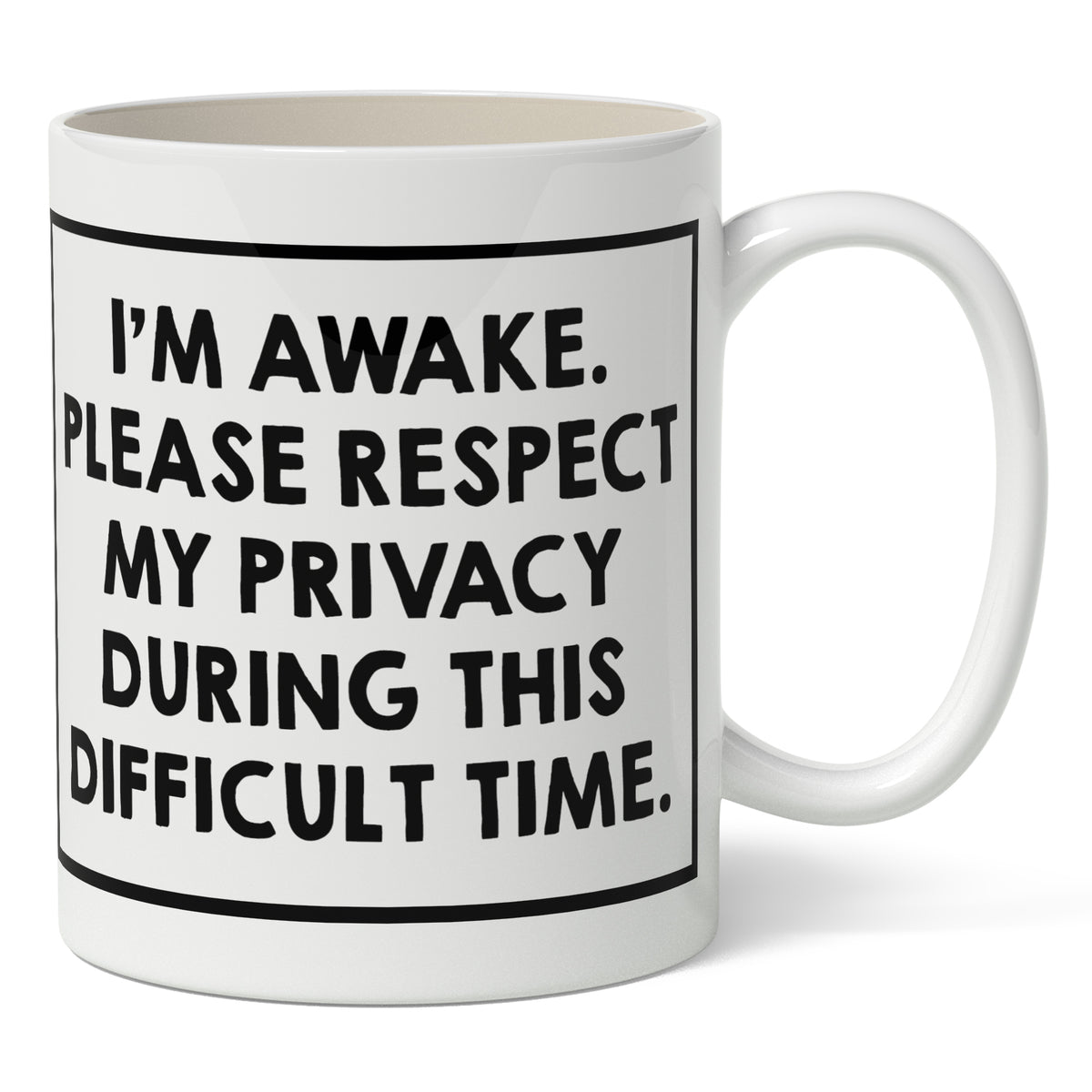 I'm Awake. Please Respect my Privacy Mug – Shady Front