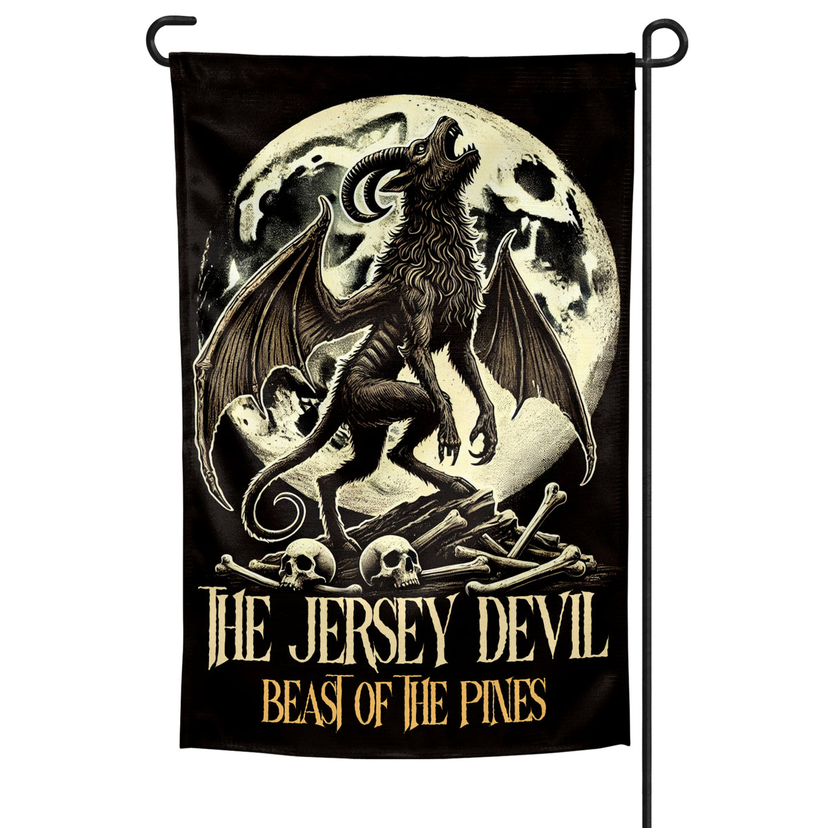 Jersey Devil Beast of the Pines Garden Flag – Shady Front